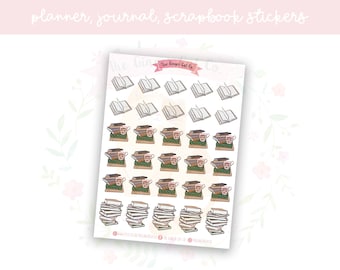 36 Cute Book/reading Planner Stickers - Etsy
