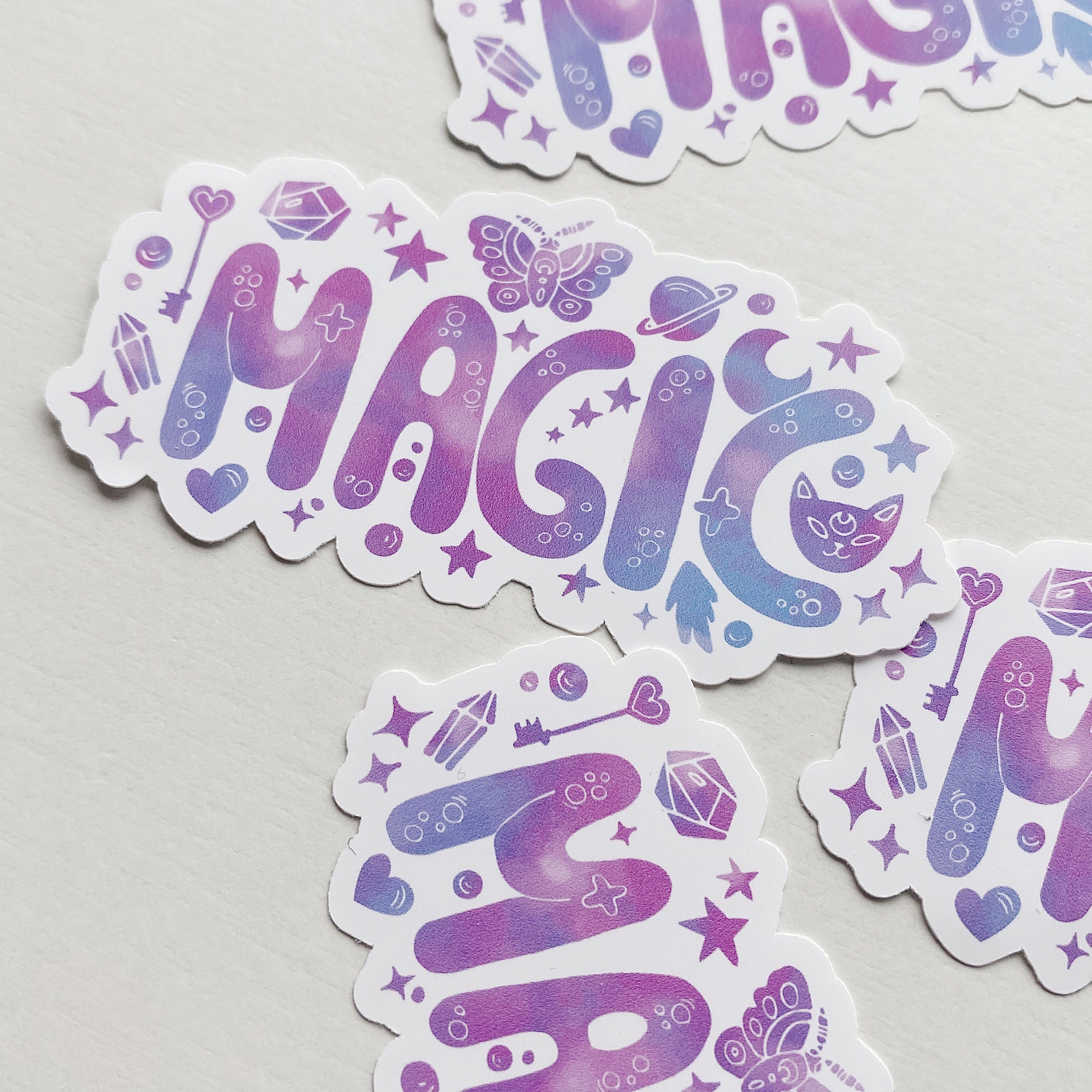 Watercolour Purple Magic Vinyl Sticker - Etsy