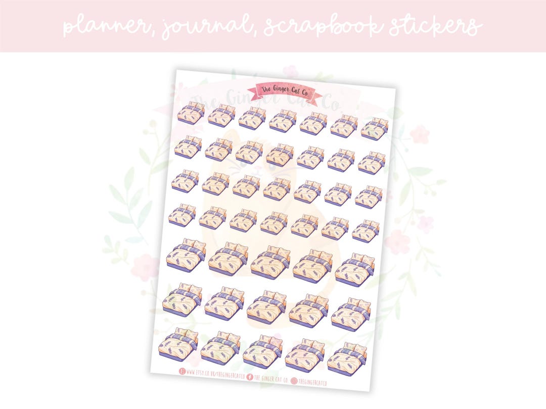 Girly Things - Beds Planner Sticker Sheet | Decorative Stickers ...