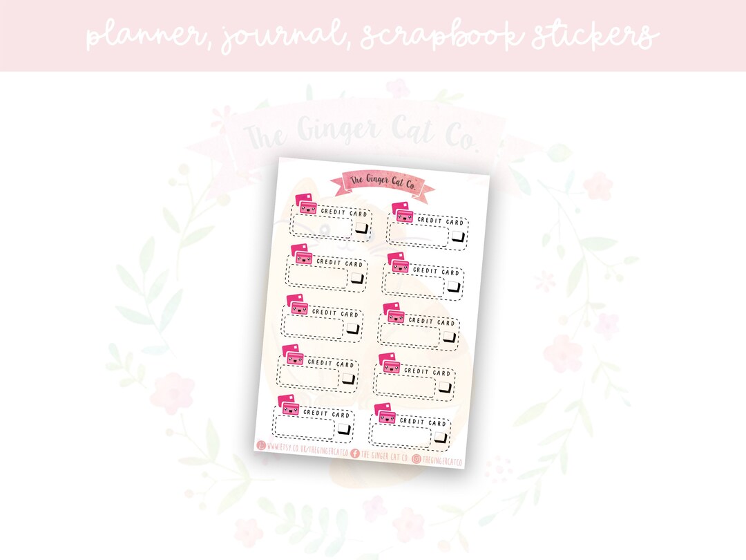 Credit Card Bill Tracker Decorative Planner, Journaling, Scrapbook ...