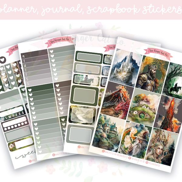 Fantasy Stickers - Etsy
