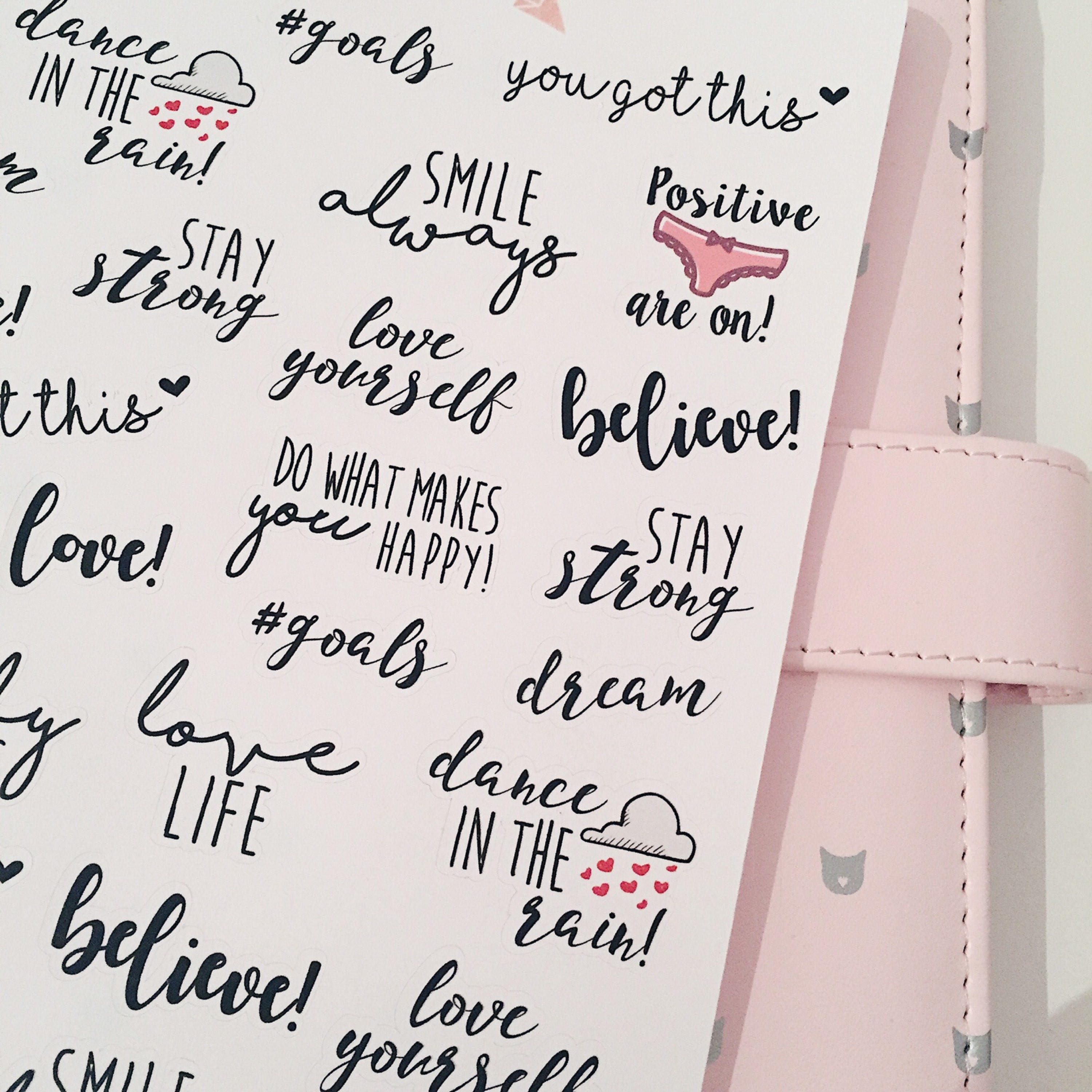 Positive Inspirational Quotes Script Planner, Journaling, Scrapbook ...