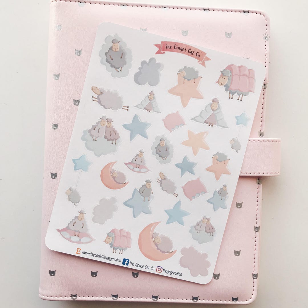 Sleepy Sheep Decorative Planner, Journaling, Scrapbook Stickers - Etsy