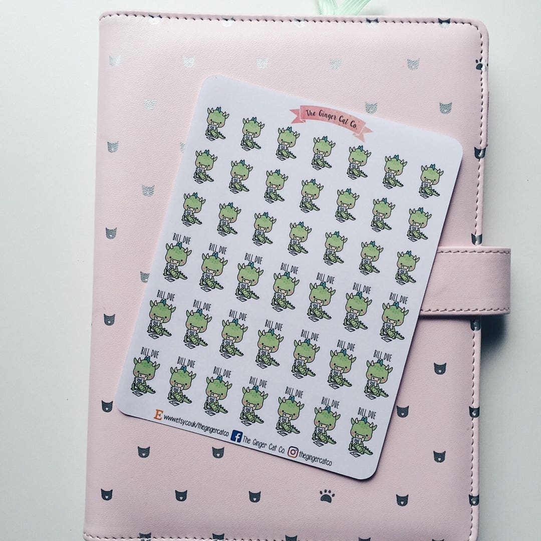 Draco the Dragon Pays Bills Planner Journaling Scrapbook - Etsy