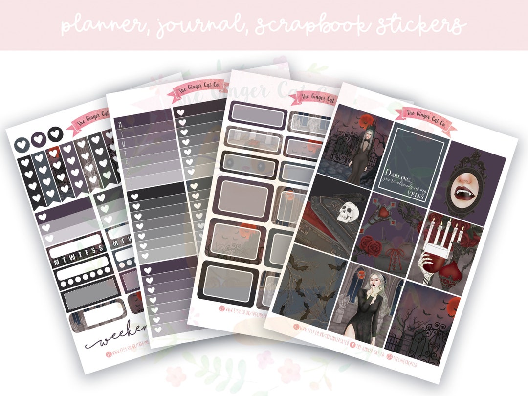 A La Carte Vampire Queen Planner Sticker Kit, Vertical Planner ...