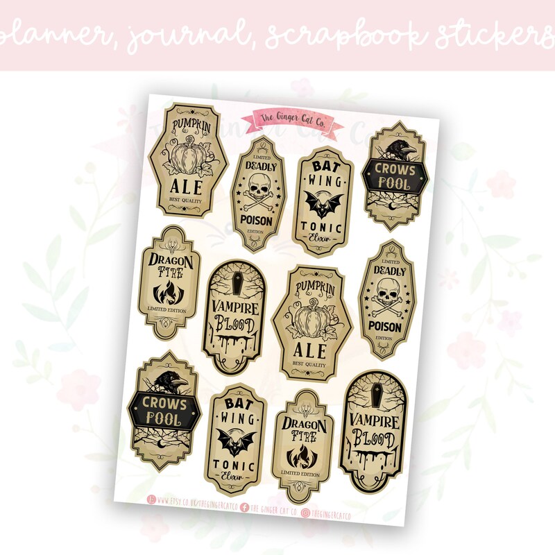 Mini Potion Bottle Labels - Etsy