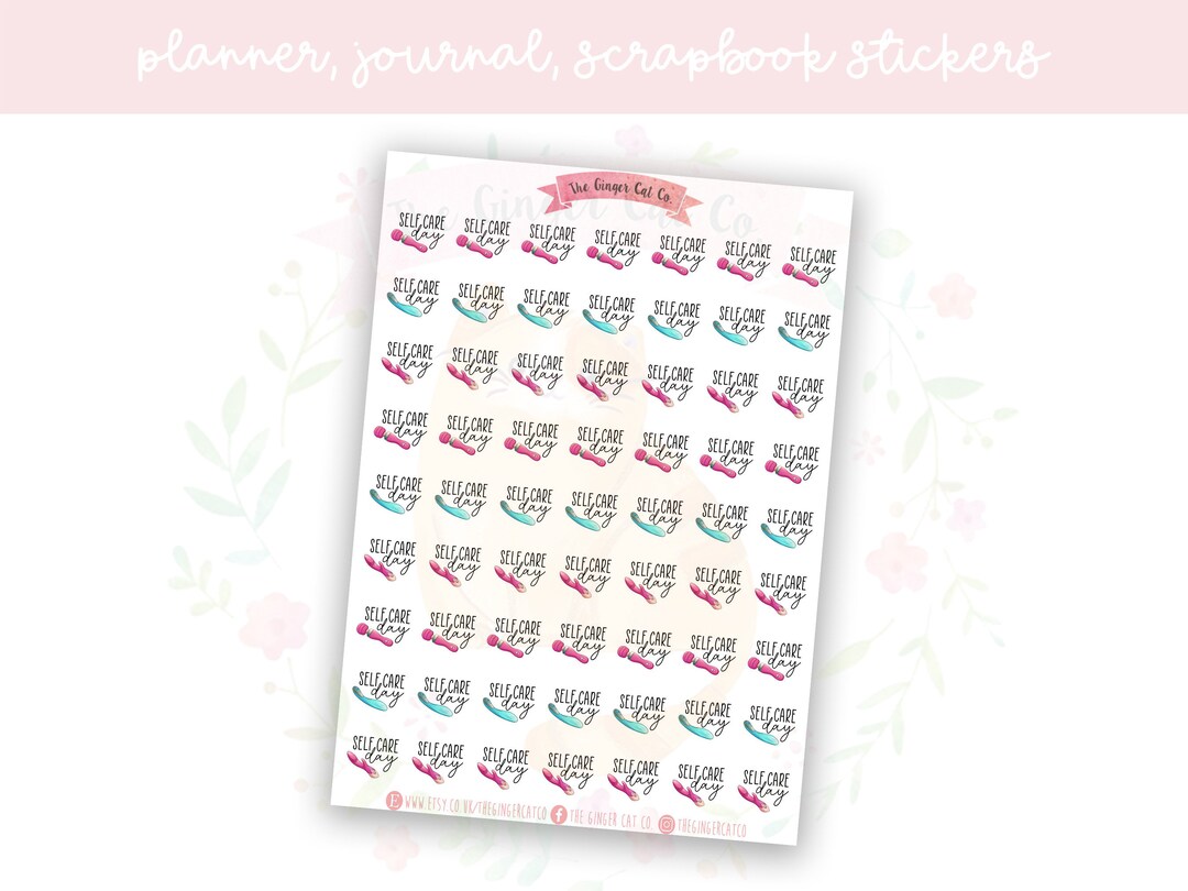 Mini Adult Self Care Day Script Decorative Planner, Journaling ...