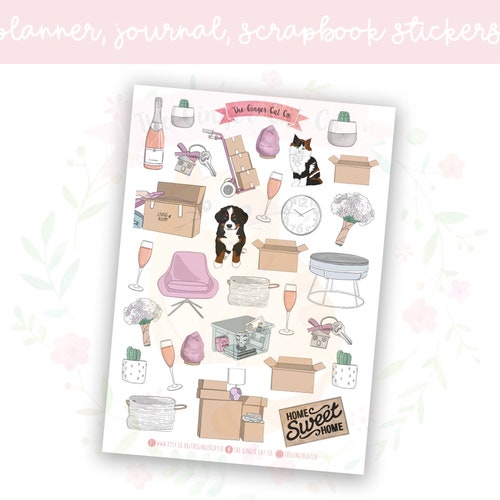Moving Day Planner Stickers Moving Boxes Stickers Sold House - Etsy