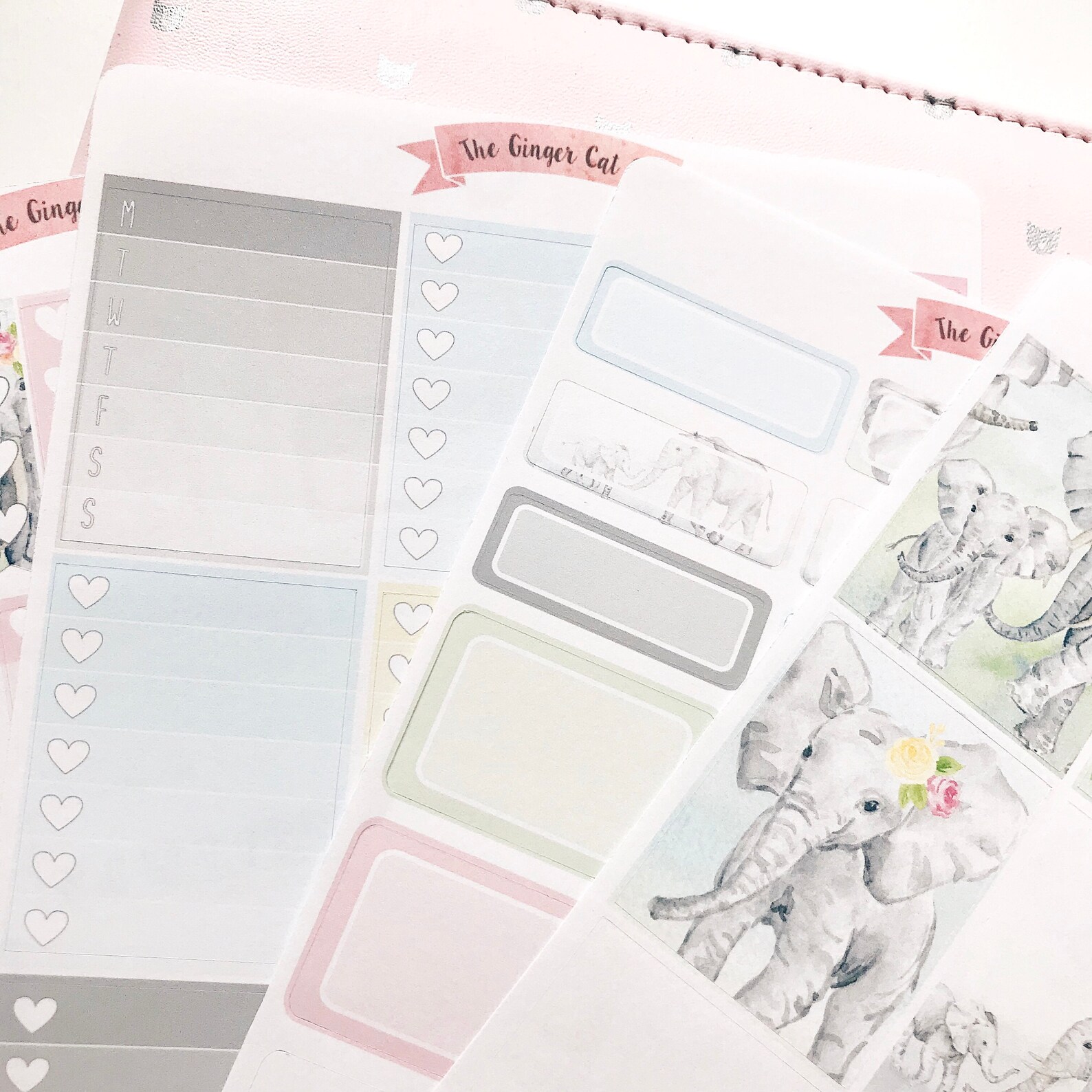 A La Carte Elephant Family Vertical Planner Journaling - Etsy UK