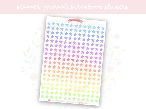 Rainbow Stars Decorative Journal Scrapbook Planner Stickers - Etsy