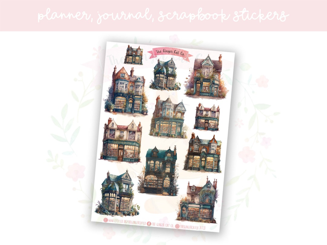 Victorian Bookstore Set 3 Decorative Journal, Scrapbook, Planner ...
