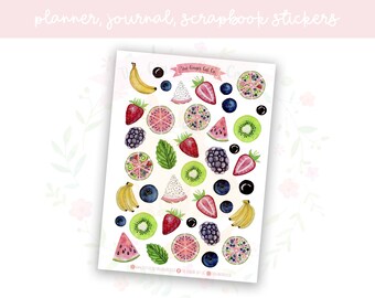 42 Cute Cutie Fruitie/fruit/health Planner Stickers - Etsy