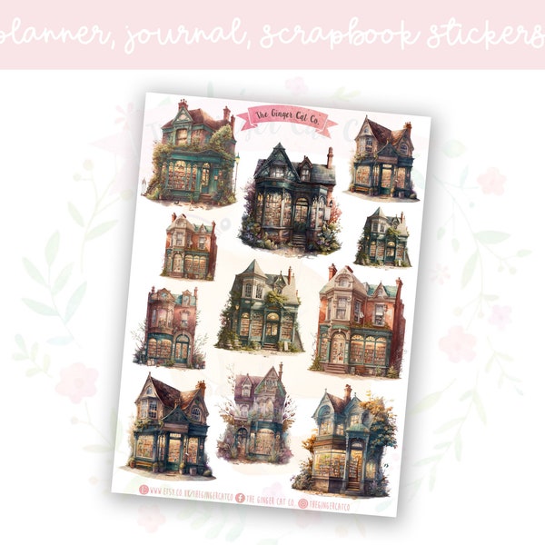 Victorian Bookstore Stickers - Etsy