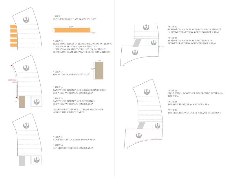 Star Wars Vest Printable Digital Sewing Pattern + Manual + Rebel Logo ...