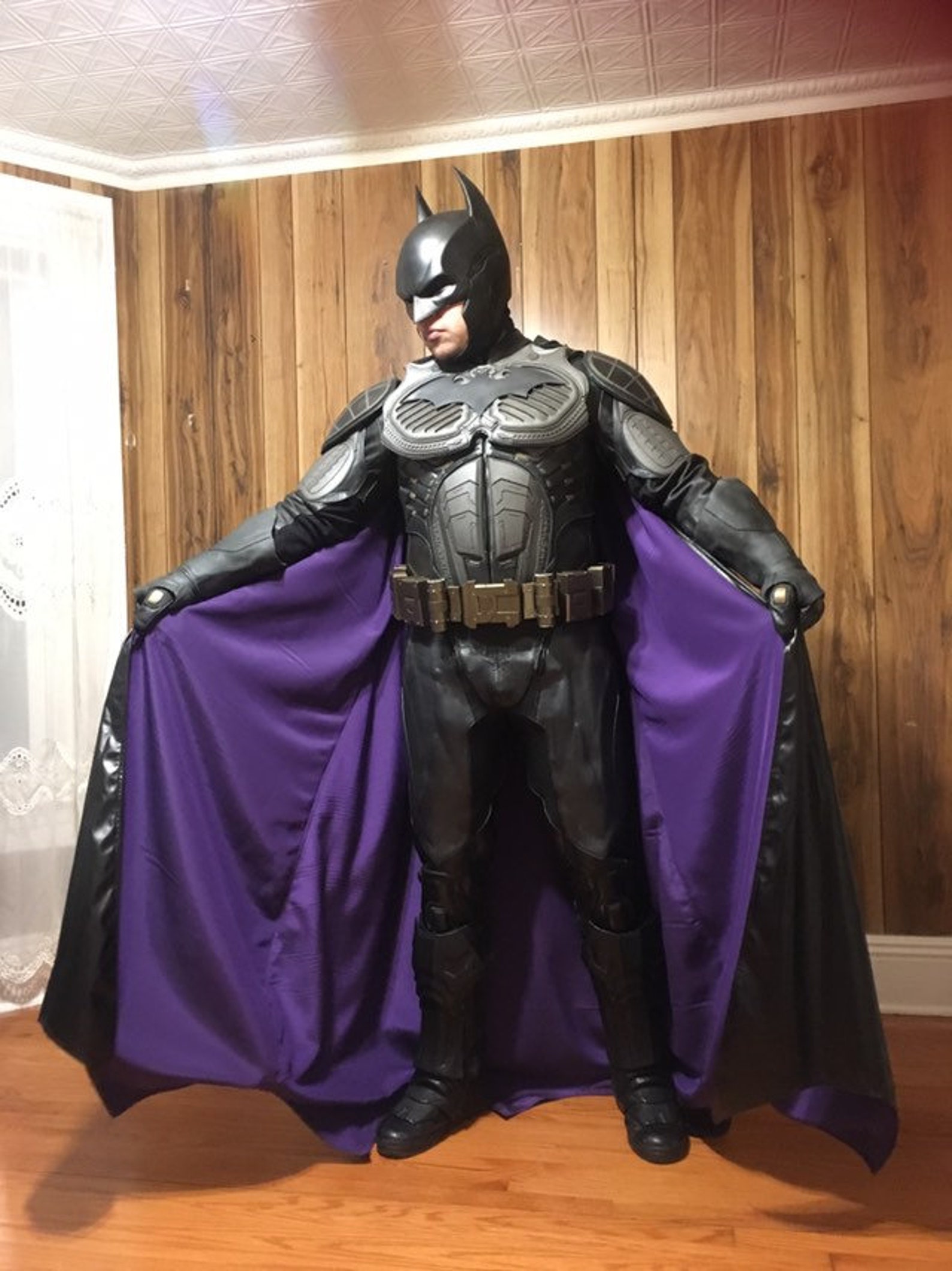 Pleather cape w/ Color Lining. Batman ReBirth Batwoman | Etsy