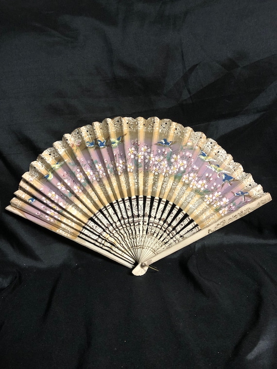 Vintage paper fan, paper - Gem