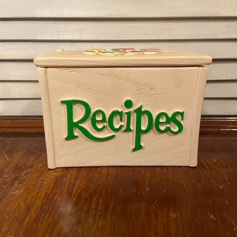 Vintage Recipe Box - Etsy