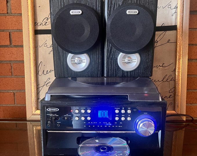 Vintage Jensen Compact Stereo System With Speakers Turntable/am/fm ...