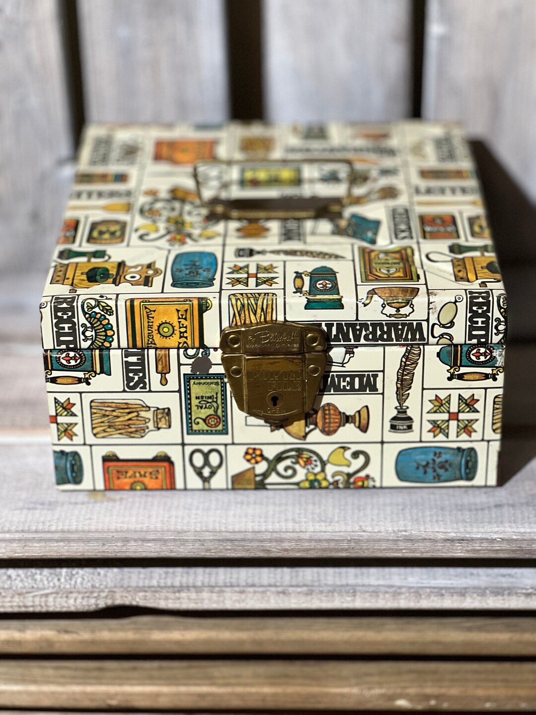 Vintage File Box With Key / Mod Retro 70s Metal File Box - Etsy