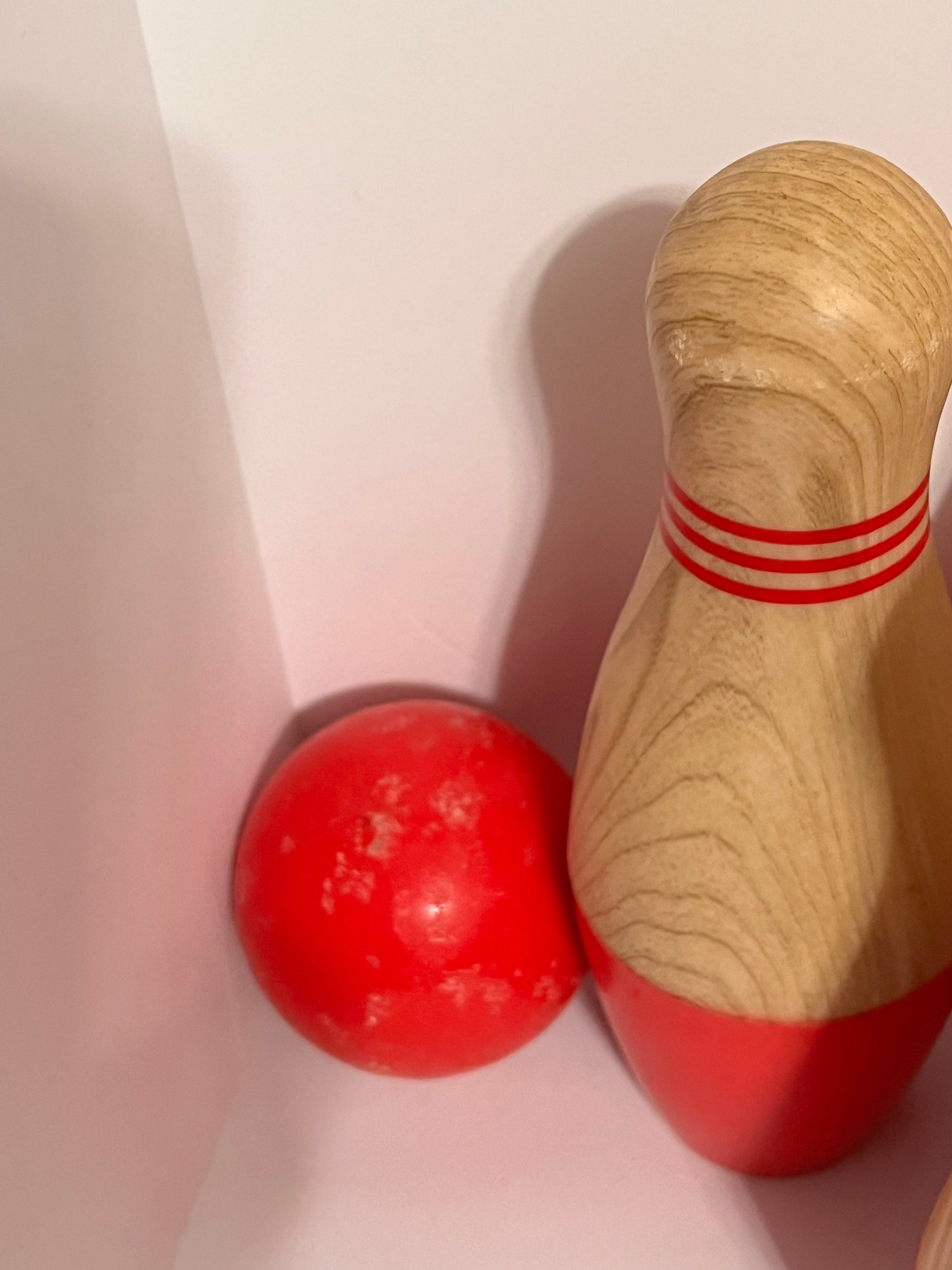 Vintage Bowling Pins Game Set in Faux Wood/ Summer Lawn Games - Etsy