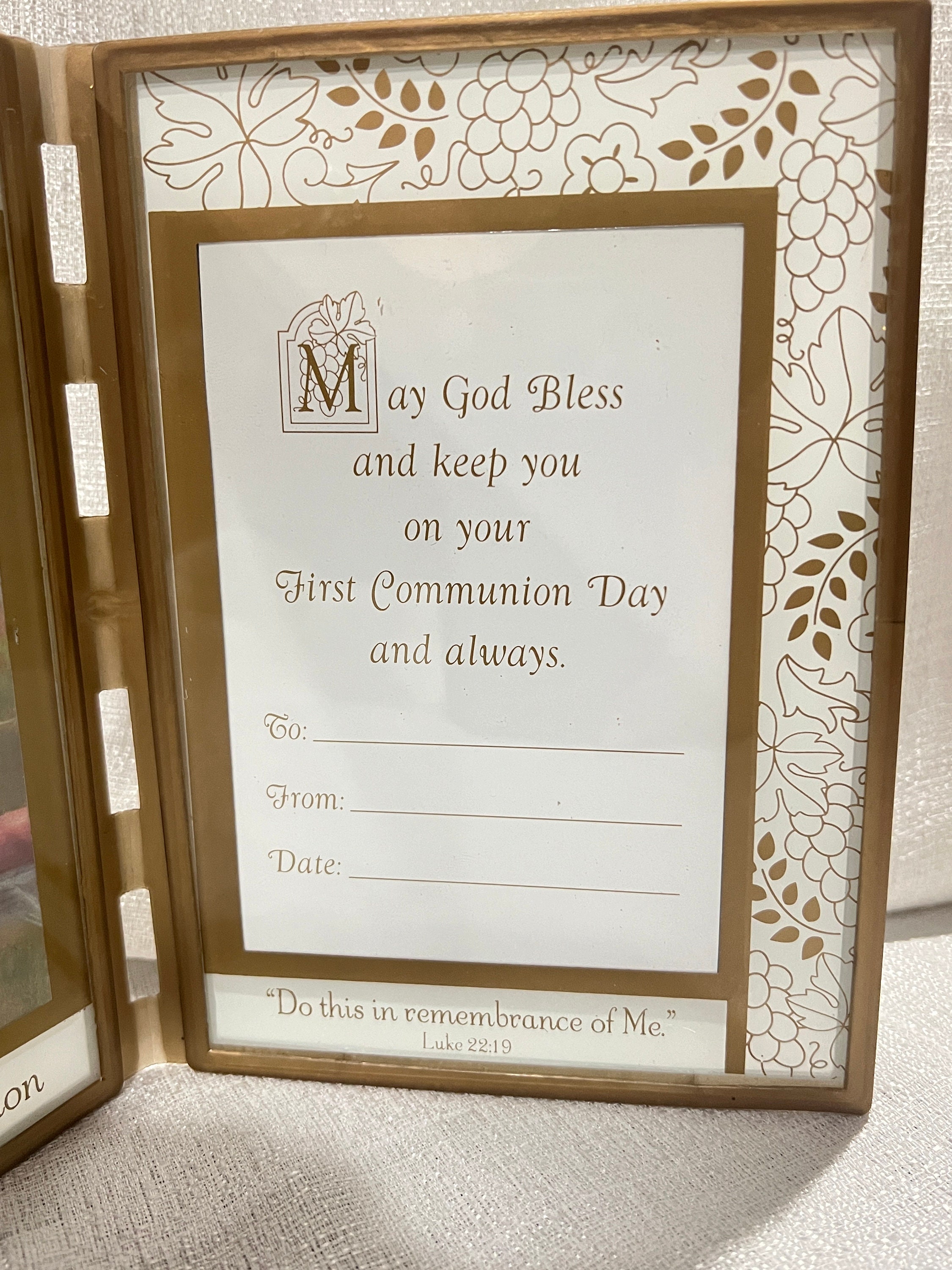 Vintage Holy Communion Picture Frame Gift for Boy / Communion Gift ...