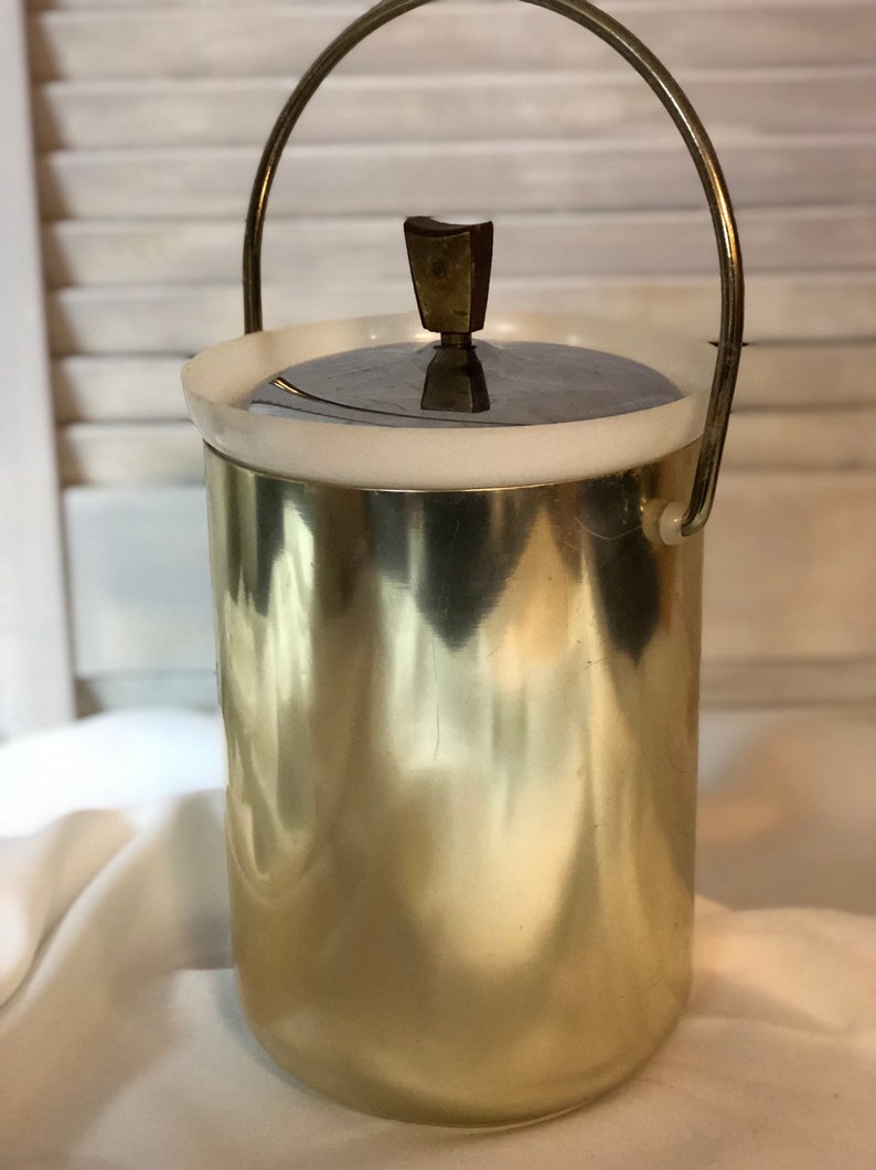 1950's RETRO Gold FANCY Aluminum Ice Bucket by KROMEX - Etsy