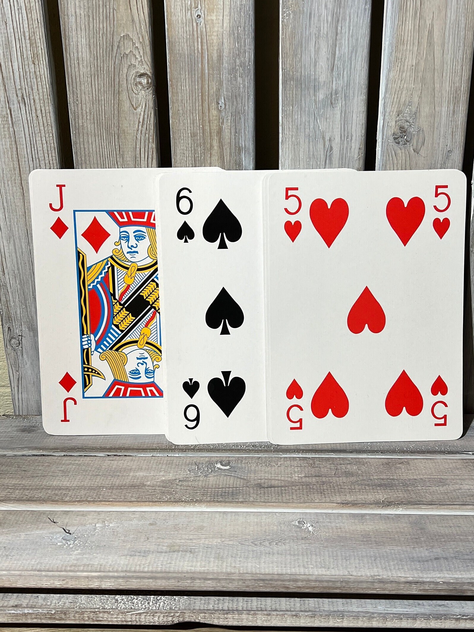 Vintage Jumbo Deck of Playing Cards / Collectible Jumbo Playing Cards ...