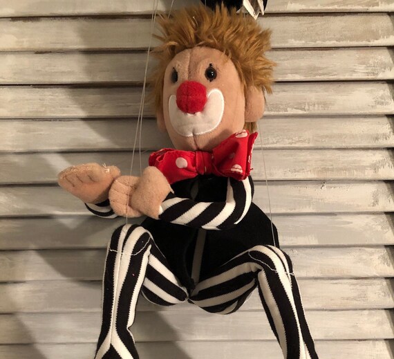 Folkmanis Kid Gloves Puppet 16 Mime Clown Marionette / | Etsy