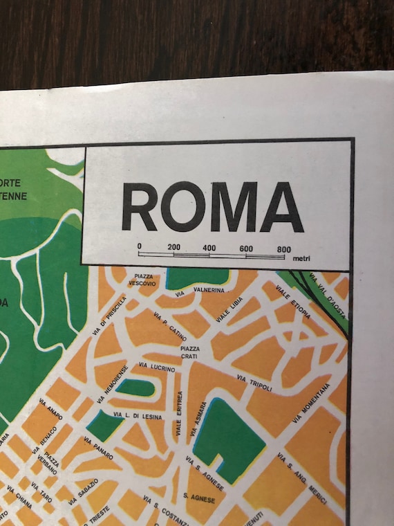 Drawing & Illustration vintage Rome Italy souvenir shopping map vintage ...