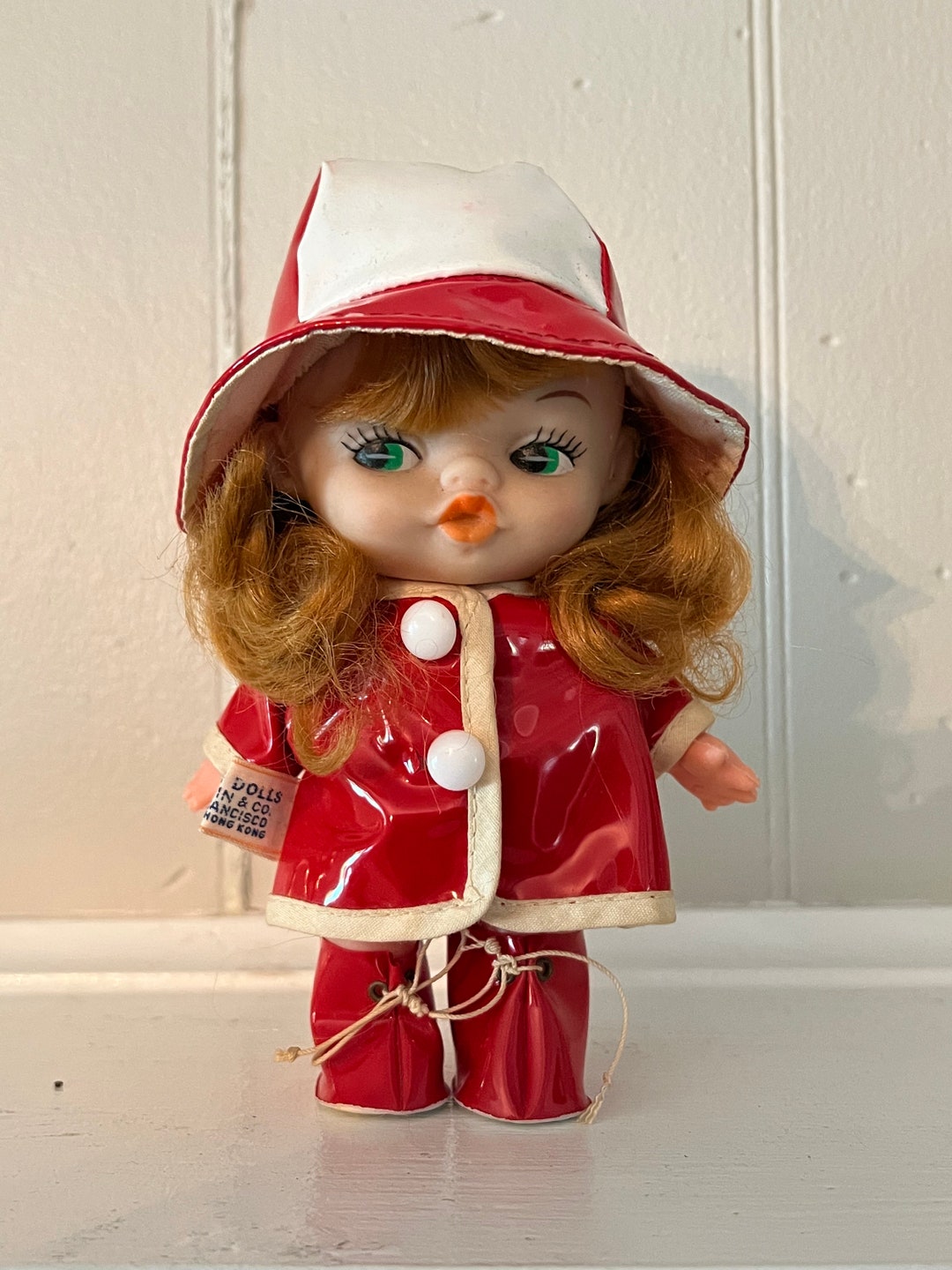 Vintage Dream Doll by Dakin San Francisco Poseable 7 Inch Red Rain Coat ...