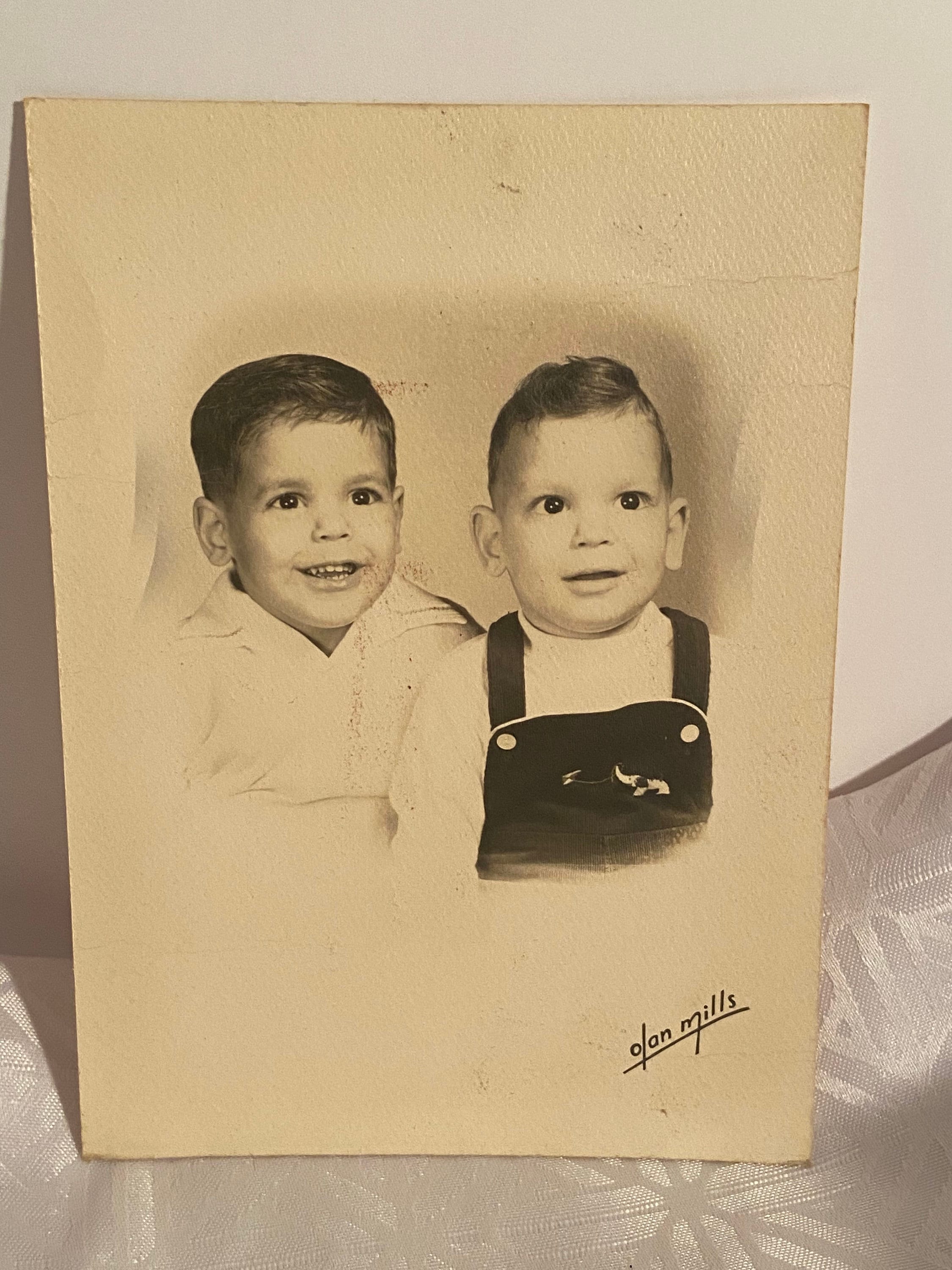 Vintage Olan Mills Black and White Portrait / Craft Supplies / Card ...