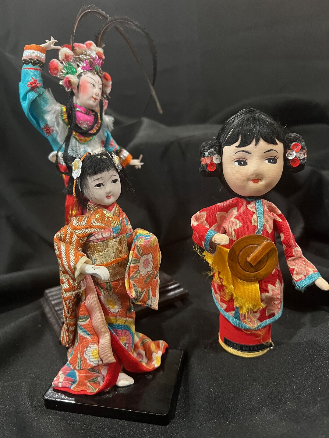 Vintage Trio of Asian Souvenir Dolls - Etsy