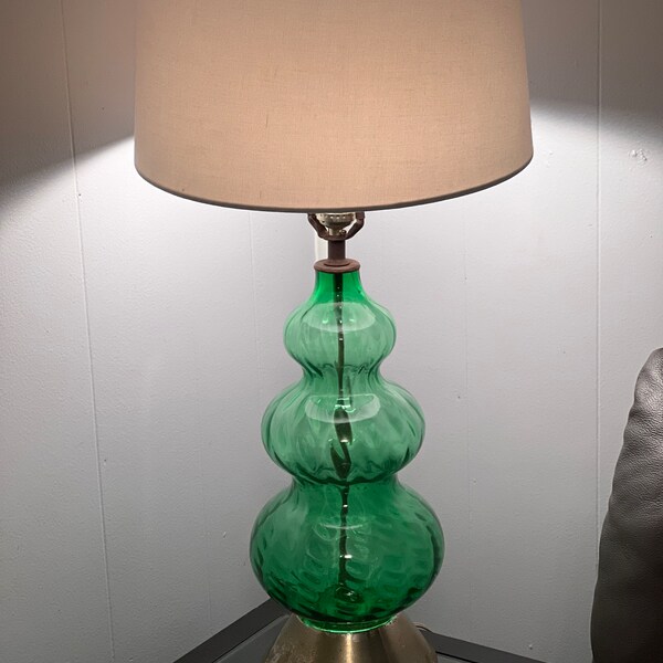 Green Glass Table - Etsy
