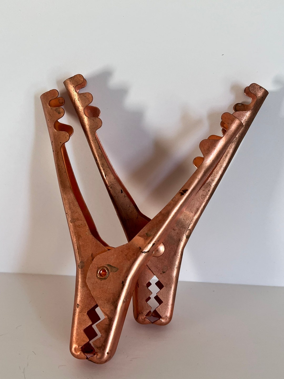 Vintage Industrial Copper Clamp Pair / Vintage Tools / Collectible ...
