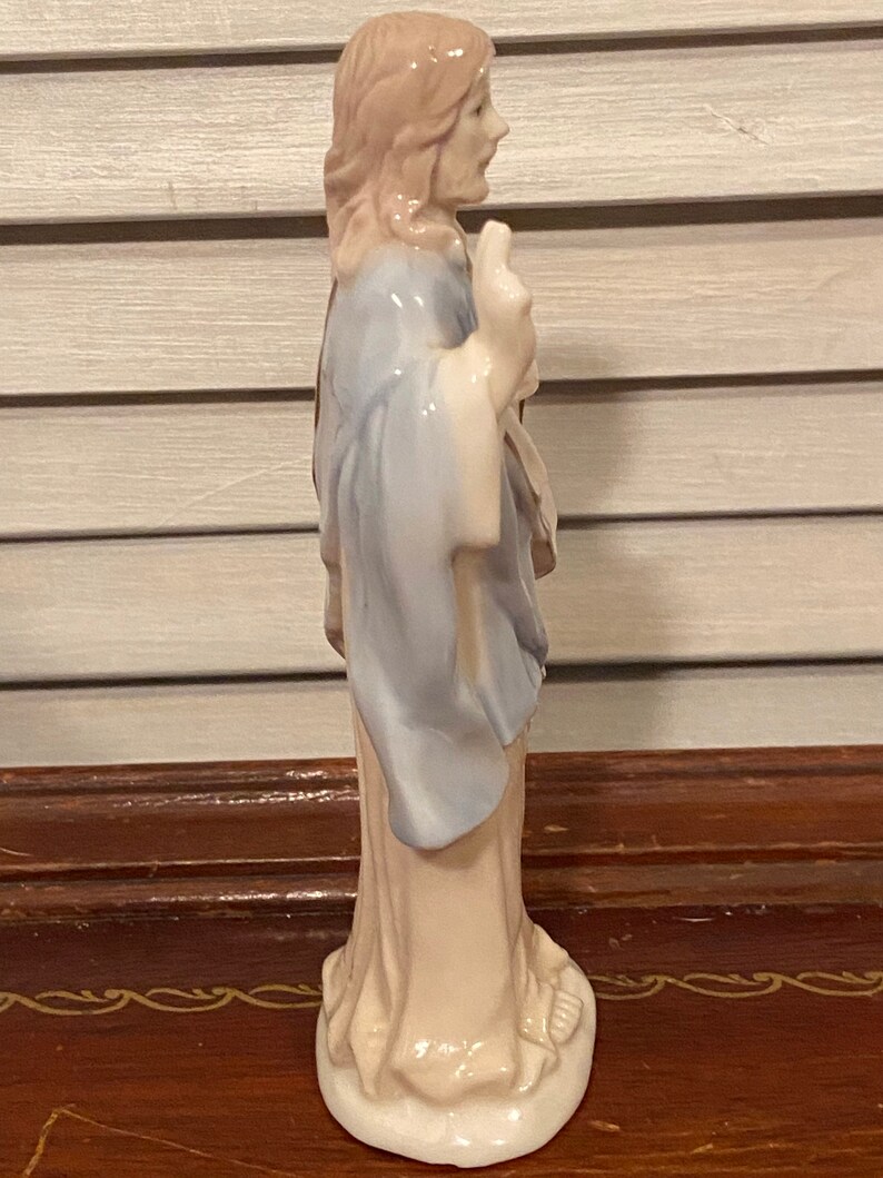 Vintage Porcelain Statue of Jesus Christ / Religious Gift/ Holiday Gift ...