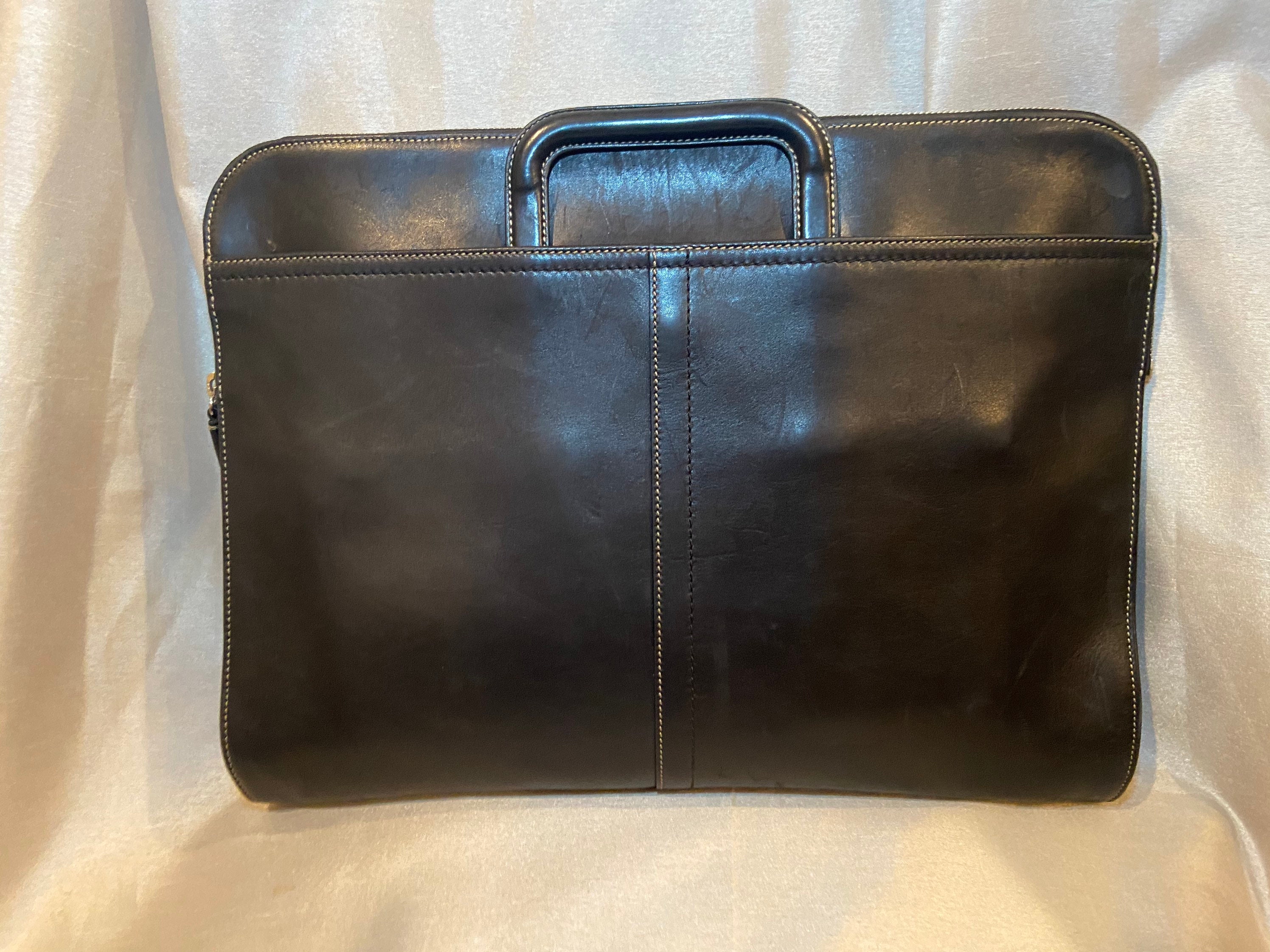 Vintage Coach Black Leather Attaché Briefcase Laptop Cases / Vintage ...