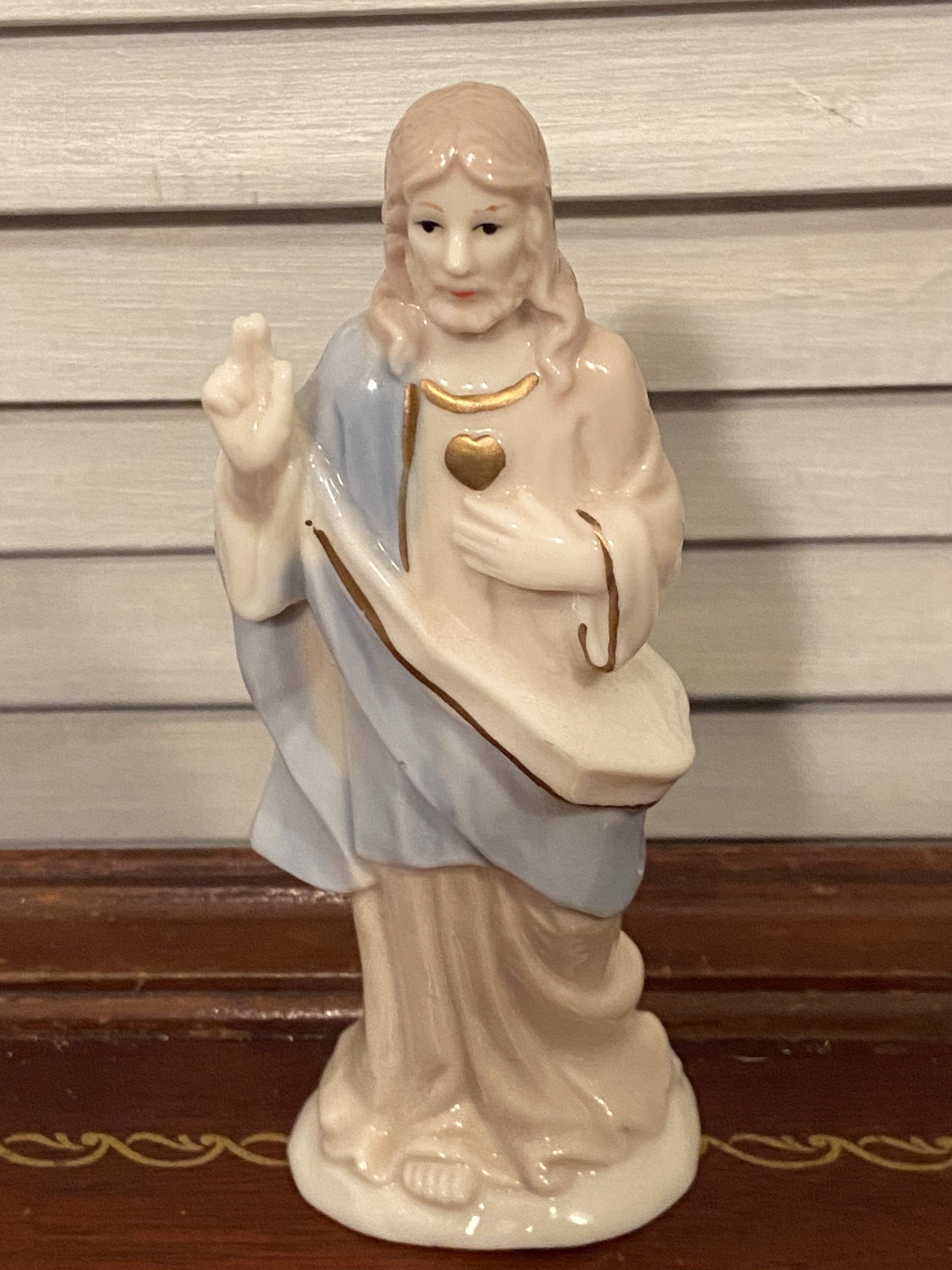 Vintage Porcelain Statue of Jesus Christ / Religious Gift/ Holiday Gift ...