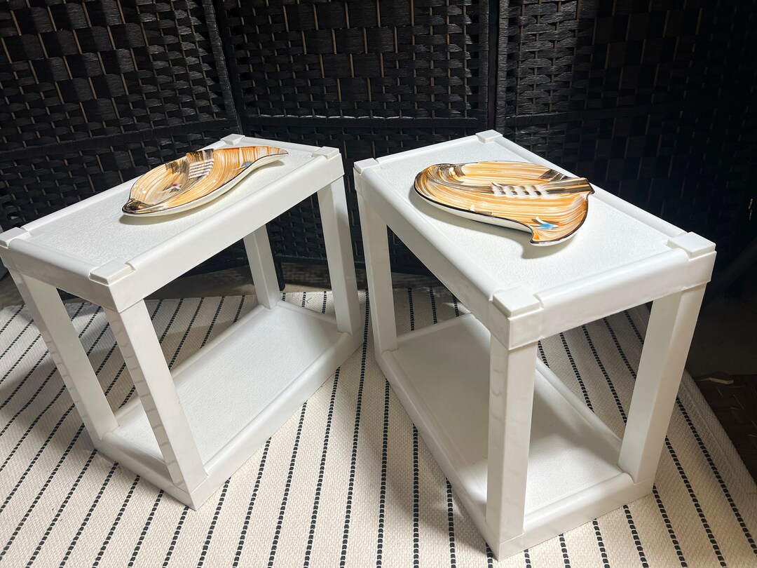 Mod Retro White Plastic Stacking Shelves by Stylette /mod Retro 70's ...