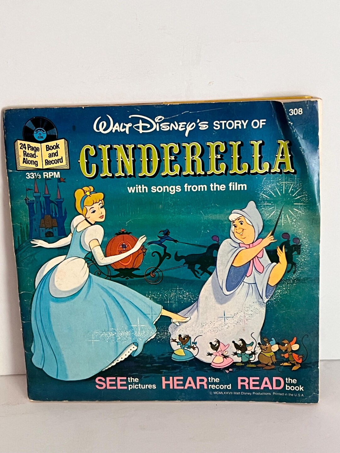 Vintage Cinderella Read Along Record and Book Set - Etsy
