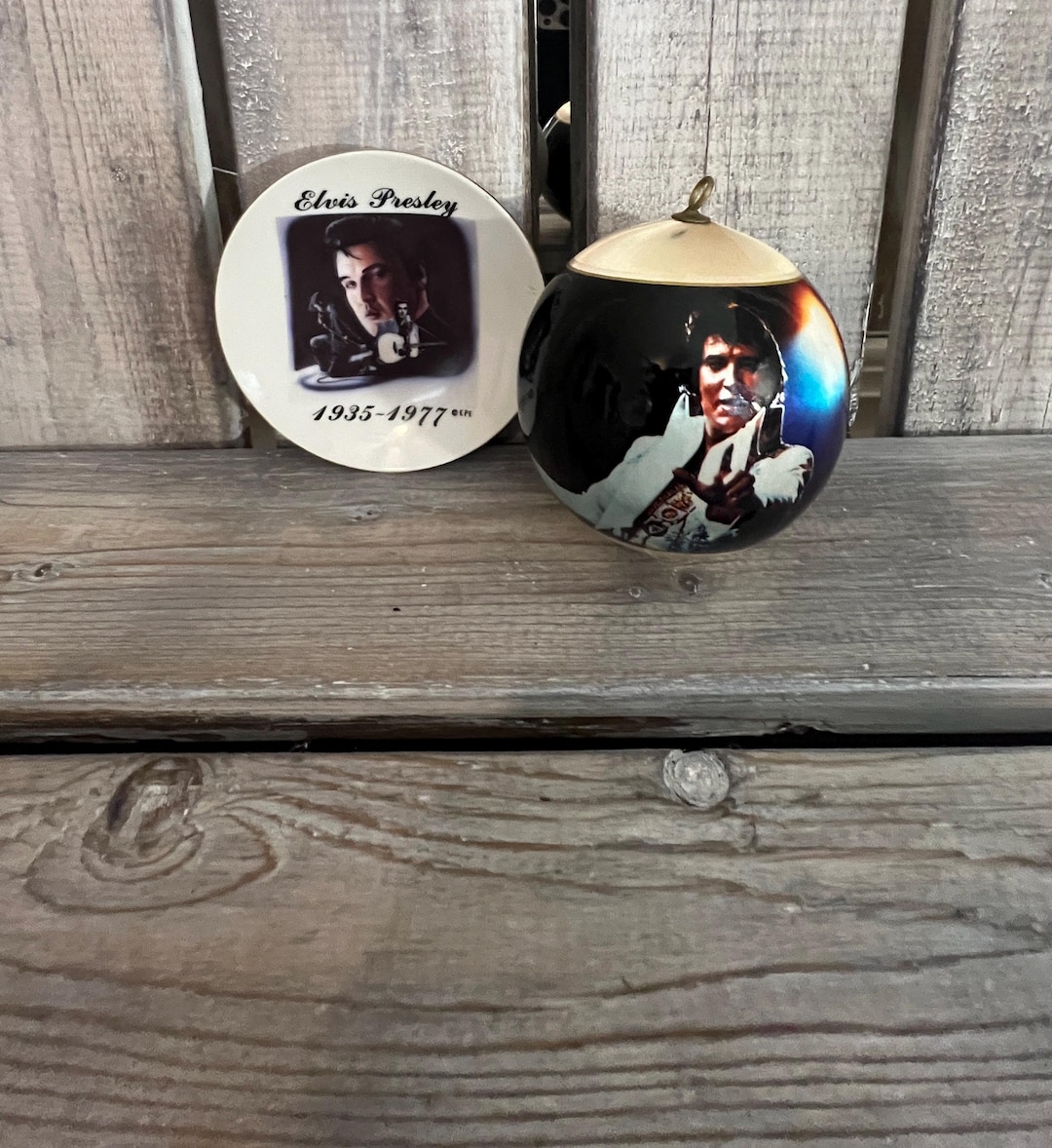 Vintage 1977 Elvis Presley Christmas Tree Ornament and Souvenir Trinket ...