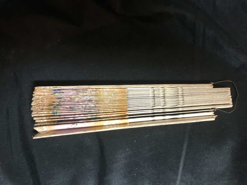 Vintage Paper Fan With Bird Design / Collectible Paper Fans / Victorian ...