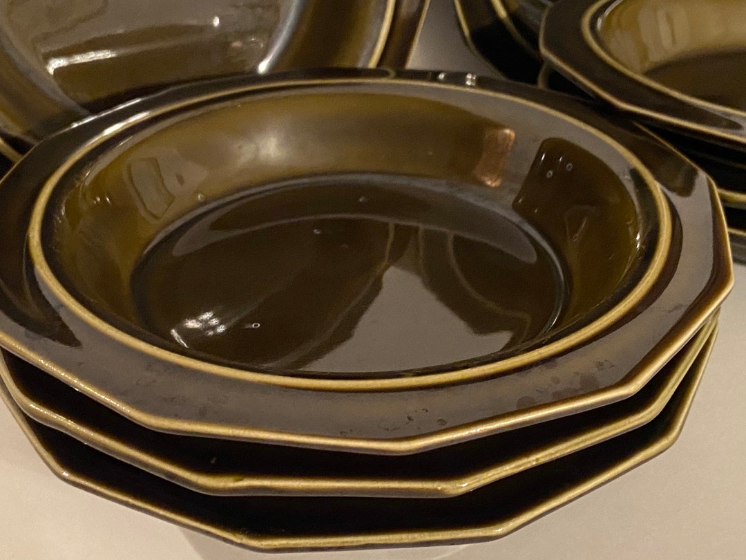 Vintage 1970s Pfaltzgraff Heritage Green Glazed Pottery Stoneware Set ...