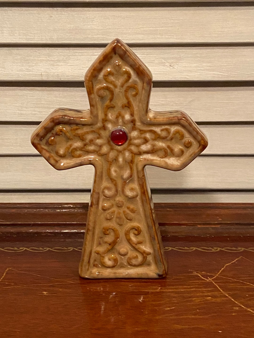 Vintage Small Ceramic Cross - Etsy