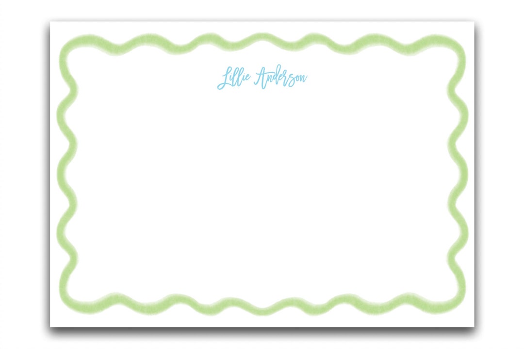 Wave Frame Stationery - Flat Cards - Etsy
