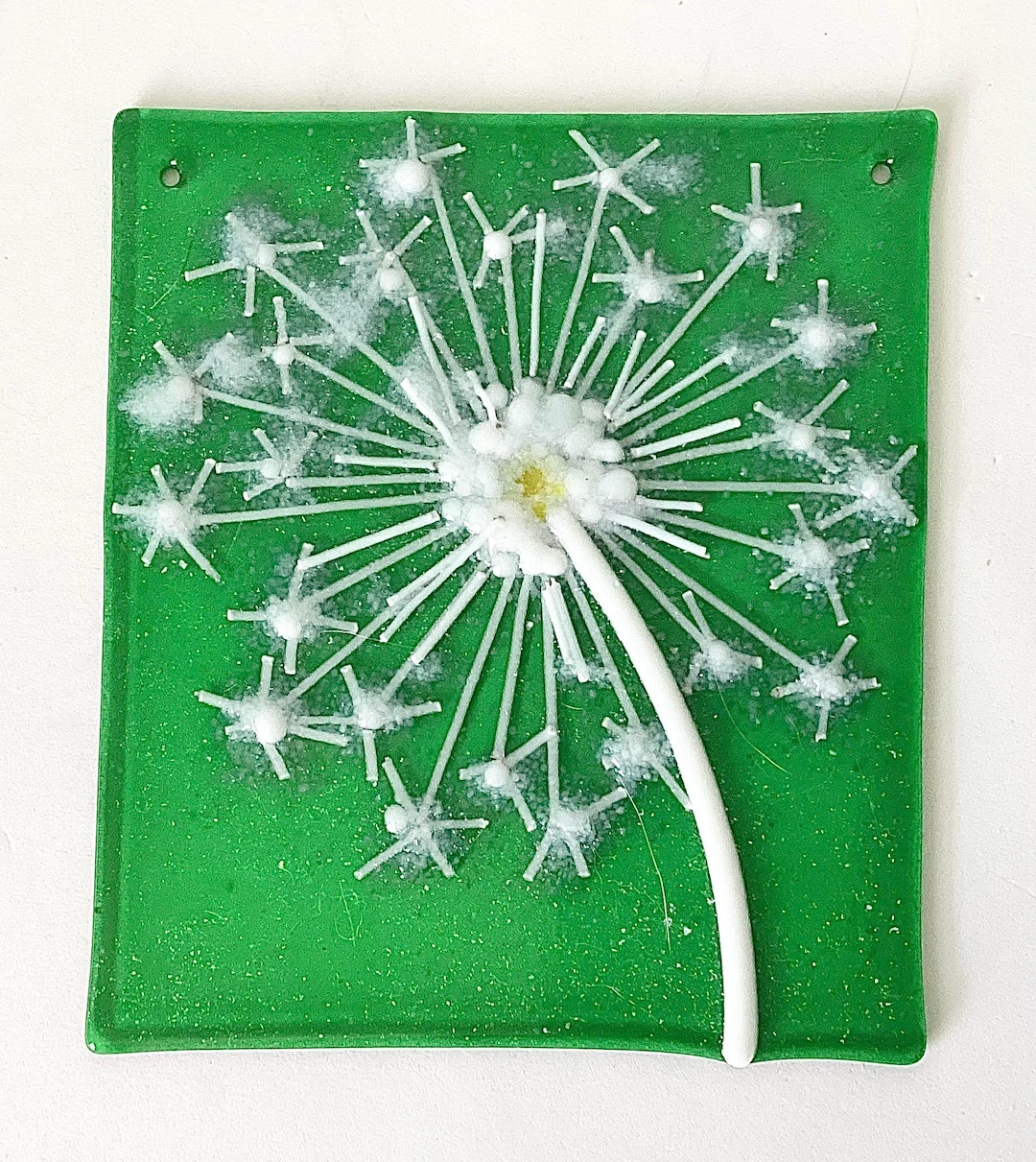 Fused Glass Dandelion Suncatcher - Etsy