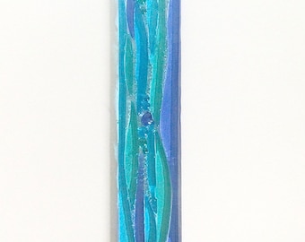 Abstract Turquoise Blue Freestanding Stained Glass Panel - Etsy