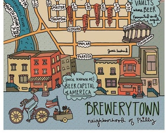 Philly Map - Etsy