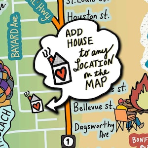 Map of Dewey Beach, Delaware, Beach Town, NJ Beaches (customization and ...