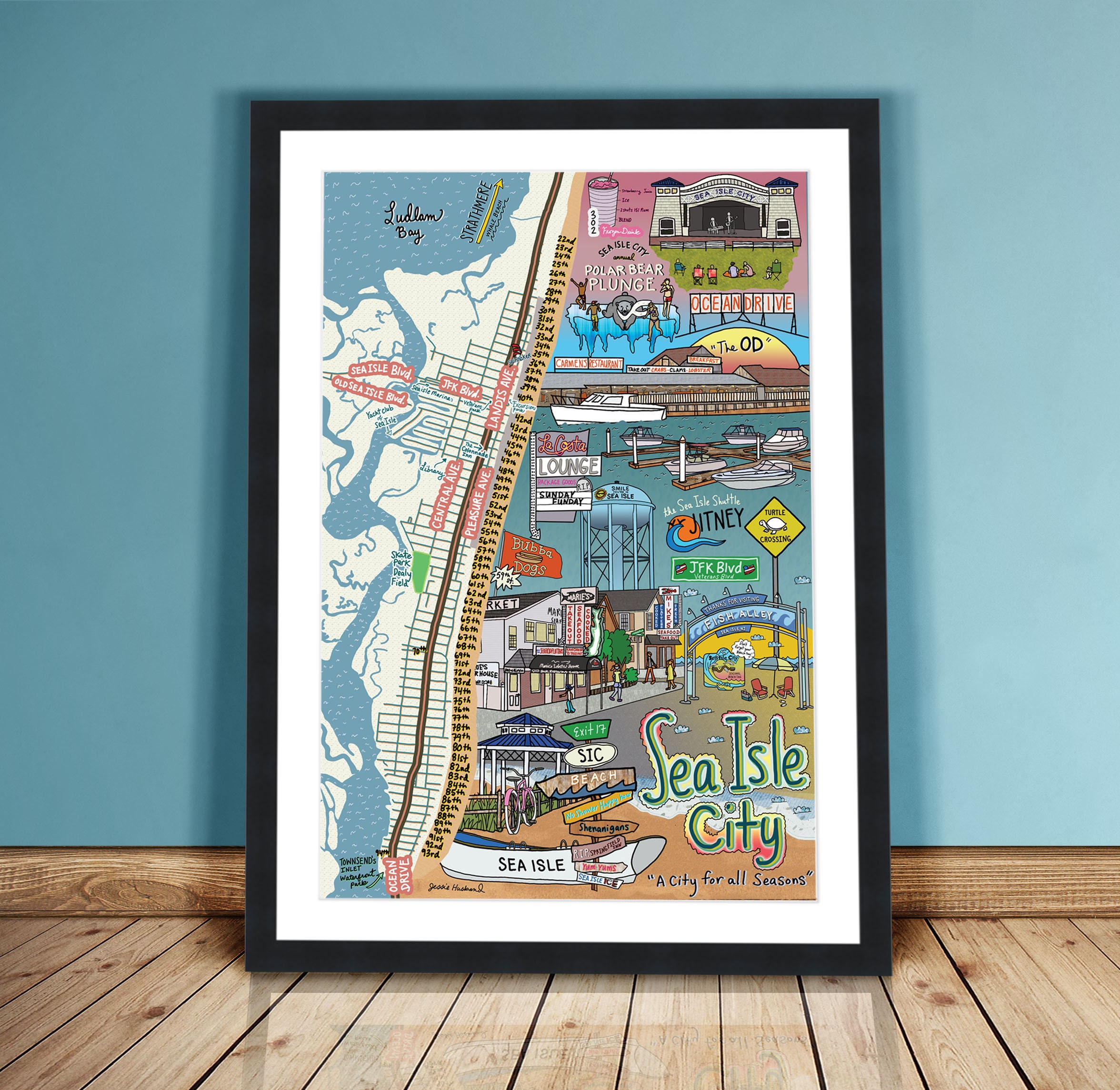 Map of Sea Isle City, New Jersey,sic, Beach Town, NJ Beaches ...
