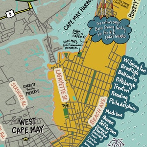 Map of Cape May, New Jersey, Cape May, Beach Town, NJ Beaches ...